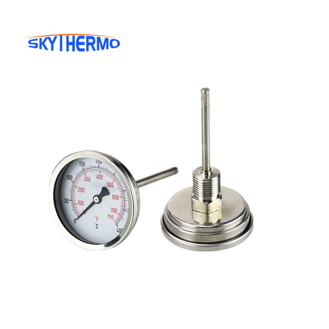 2.5'' Dial Stainless Steel Bi-Metal Thermometer With 1/2''BSP Thread ...